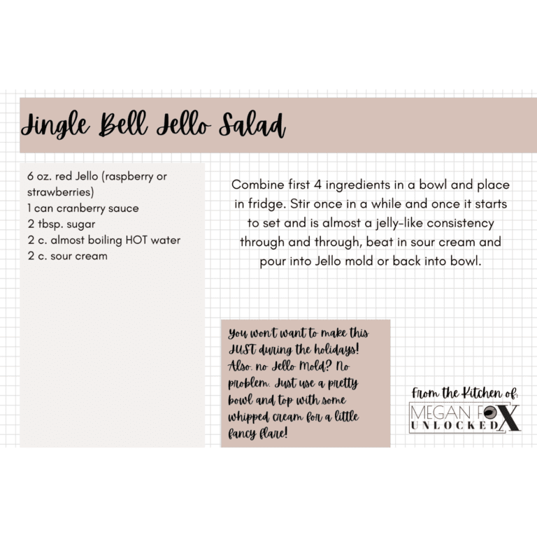 Jingle Bell Jello Salad | Megan Fox Unlocked